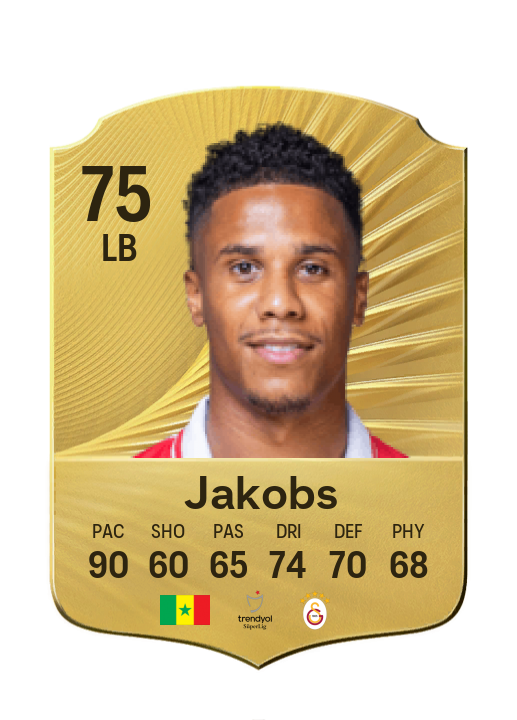 Ismail Jakobs EA fc26 Gold Rare - rated 75