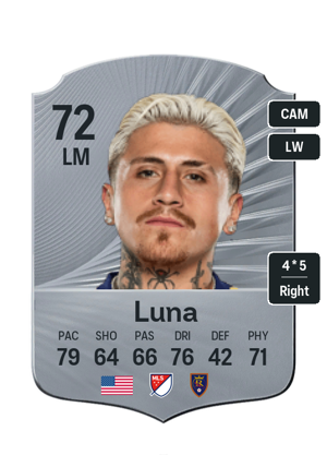 Diego Luna EA FC26 Silver Rare - rated 72