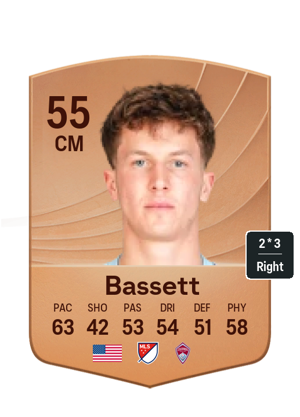 Sam Bassett EA fc26 Bronze Common - rated 55