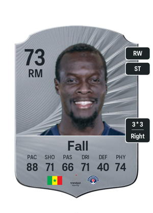 Mamadou Fall EA FC26 Silver Rare - rated 73