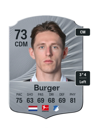 Wouter Burger EA fc26 Silver Rare - rated 73