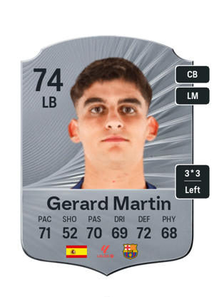 Gerard Martin EA fc26 Silver Rare - rated 74