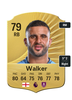 Kyle Walker EA FC26 Gold Rare - rated 79