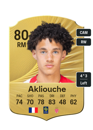 Maghnes Akliouche EA fc26 Gold Rare - rated 80