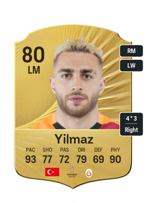 Baris Alper Yilmaz EA FC26 Gold Rare - rated 80