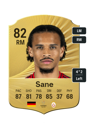 Leroy Sane EA FC26 Gold Rare - rated 82