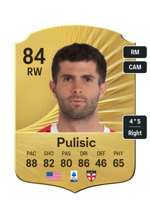 Christian Pulisic EA FC26 Gold Rare - rated 84