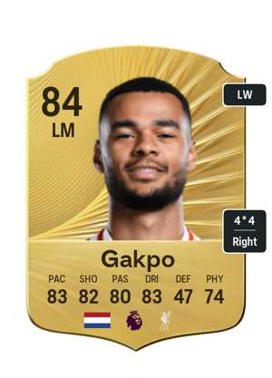 Cody Gakpo EA FC26 Gold Rare - rated 84