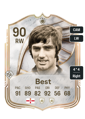 George Best EA FC26 Icon - rated 90