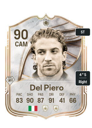 Alessandro Del Piero EA FC26 Icon - rated 90