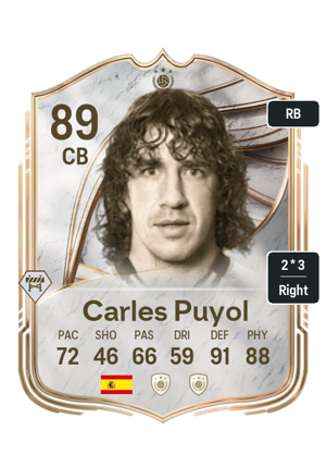 Carles Puyol EA FC26 Icon - rated 89