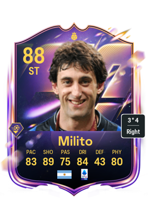 Diego Milito EA fc26 Hero - rated 88