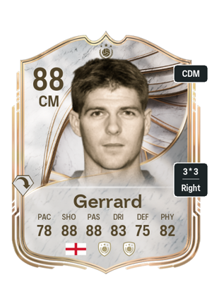 Steven Gerrard EA FC26 Icon - rated 88