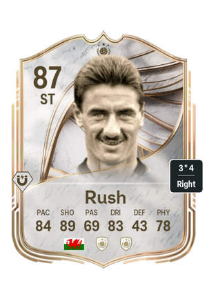 Ian Rush EA FC26 Icon - rated 87