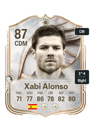 Xabi Alonso EA fc26 Icon - rated 87