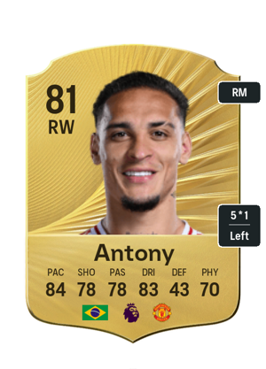 Antony EA FC26 Gold Rare - rated 81