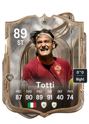 Francesco Totti EA FC26 Champion Icon - rated 89