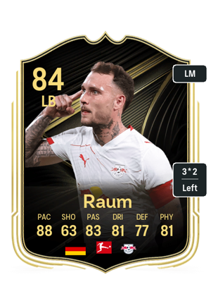 David Raum EA FC26 TOTW - rated 84