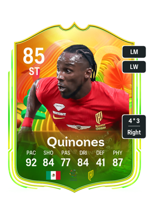 Julian Quinones EA FC26 World Tour - rated 85