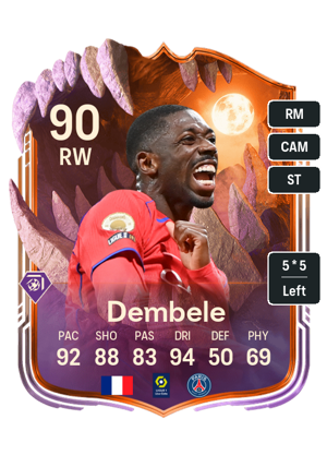 Ousmane Dembele EA FC26 Ultimate Scream - rated 90