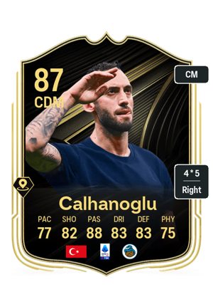 Hakan Calhanoglu EA FC26 TOTW - rated 87
