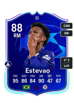 Estevao EA FC26 UCL Primetime - rated 86