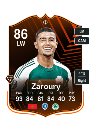 Anass Zaroury EA fc26 EL Primetime - rated 86