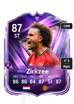 Joshua Zirkzee EA FC26 FC Pro Live - rated 87
