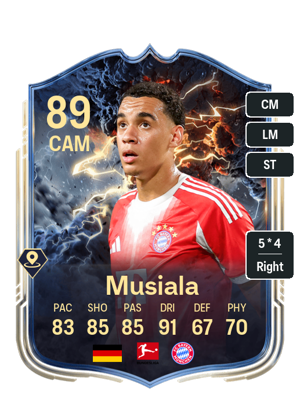 Jamal Musiala EA fc26 Thunderstruck - rated 89