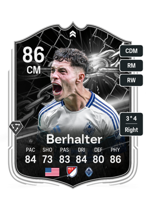 Sebastian Berhalter EA fc26 Showdown - rated 86