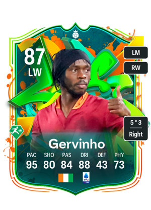 Gervinho EA fc26 Joga Bonito Hero - rated 87