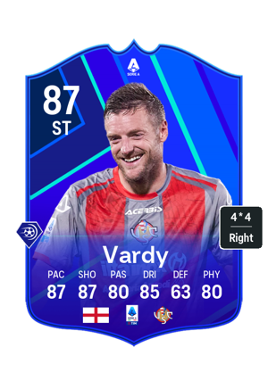Jamie Vardy EA FC26 POTM Serie A - rated 87