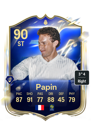 Jean-Pierre Papin EA fc26 Classic XI Hero - rated 88