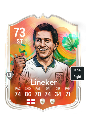 Gary Lineker EA fc26 World Tour Silver Superstars - rated 73
