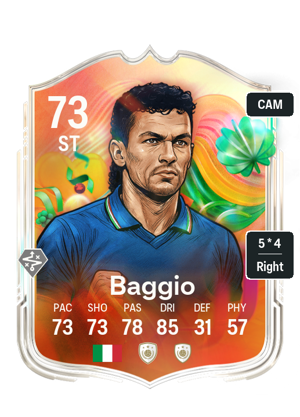 Roberto Baggio EA fc26 World Tour Silver Superstars - rated 73
