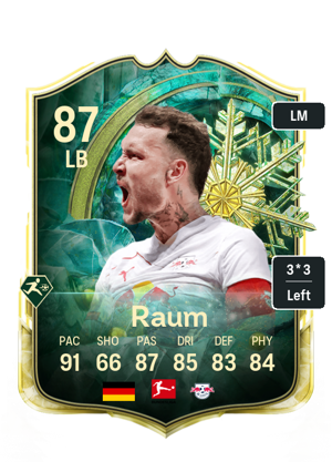 David Raum EA FC26 Winter Wildcard - rated 87