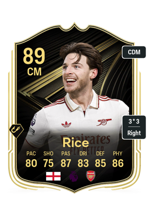 Declan Rice EA FC26 TOTW - rated 89