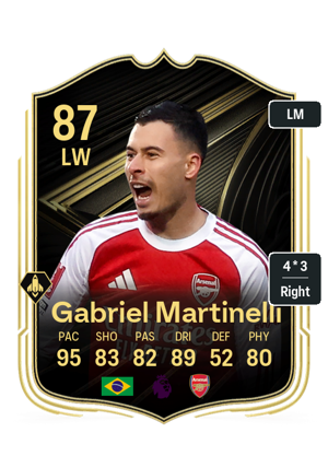 Gabriel Martinelli EA FC26 TOTW - rated 87