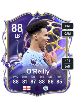 Nico O'Reilly EA FC26 Future Stars - rated 88
