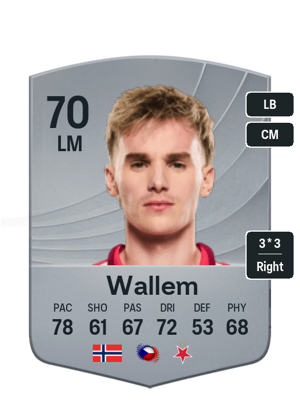 Conrad Wallem EA FC26 Silver Common - rated 70