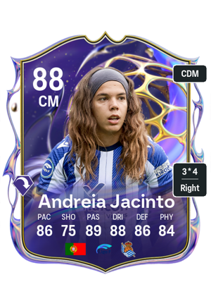 Andreia Jacinto EA FC26 Future Stars - rated 88