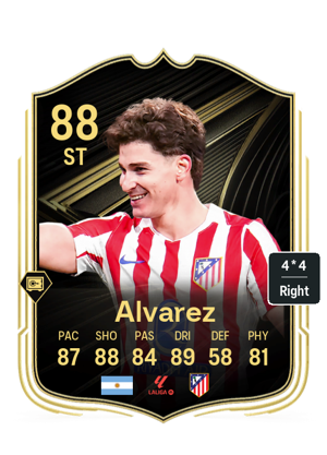 Julian Alvarez EA FC26 TOTW - rated 88