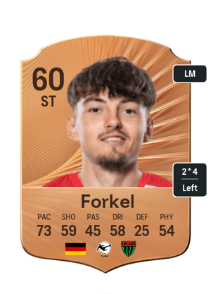 Dustin Forkel EA FC26 Bronze Rare - rated 60