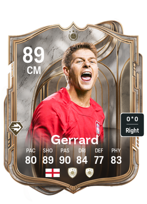 Steven Gerrard EA FC26 Champion Icon - rated 89