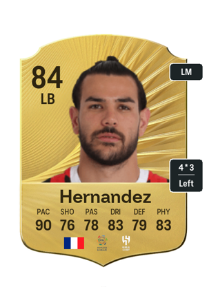 Theo Hernandez EA fc26 Gold Rare - rated 84