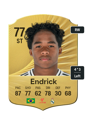 Endrick EA FC26 Gold Rare - rated 77