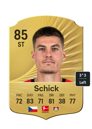 Patrik Schick EA FC26 Gold Rare - rated 85