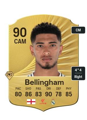 Jude Bellingham EA FC26 Gold Rare - rated 90