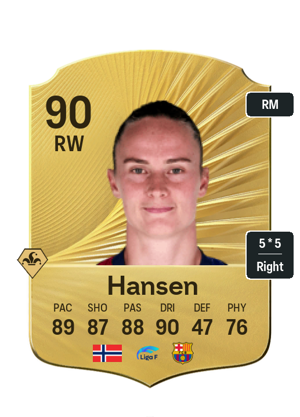 Caroline Graham Hansen EA FC26 Gold Rare - rated 90