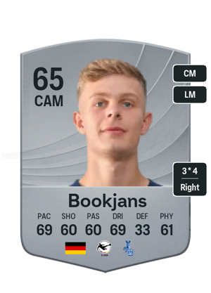 Jakob Bookjans EA FC26 Silver Common - rated 65